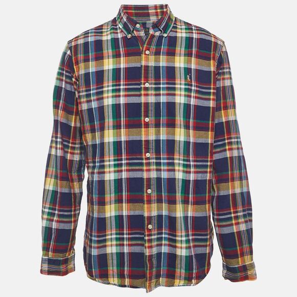 Ralph Lauren | Shirts | Polo Ralph Lauren Blue Plaid Cotton Button Down ...